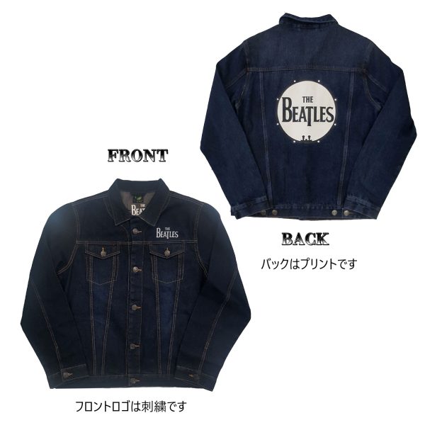 【THE BEATLES】ロックTシャツ メンズ バンドTシャツ メンズ THE BEATLES DENIM JACKET DRUM LOGO ...