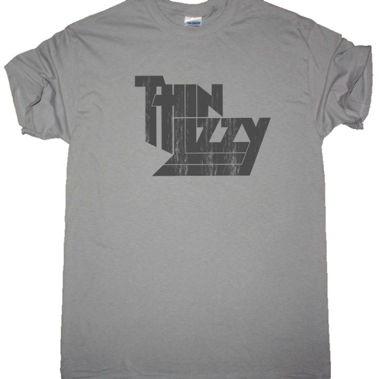 【THIN LIZZY】ロックTシャツ メンズ バンドTシャツ メンズ THIN LIZZY Vintage Logo Light Gray ...